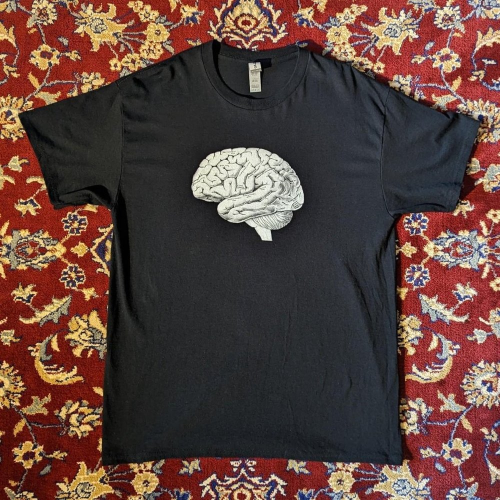 Black Human Brain Diagram T - Gem
